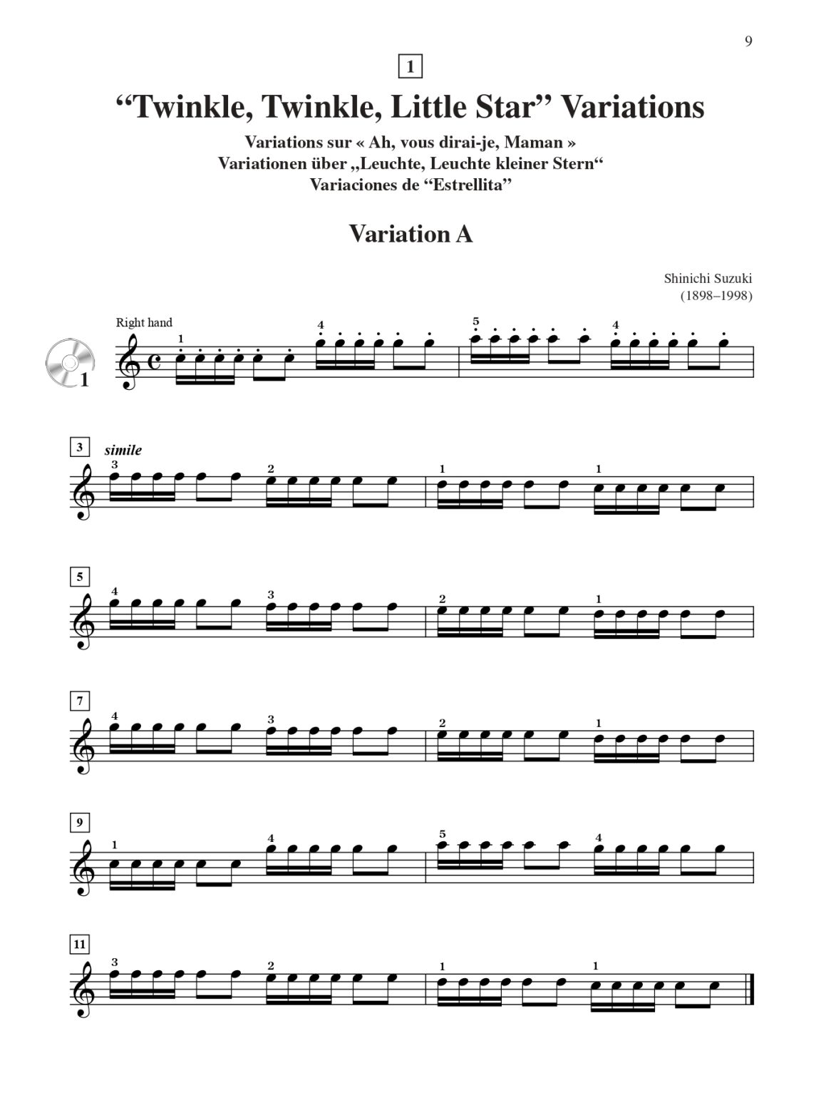 Suzuki Piano School, Volume 1 con CD – Acentto – Viña del Mar